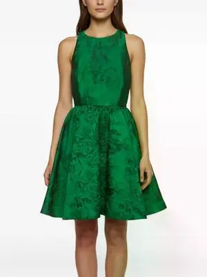Alice + Olivia Floral-jacquard Racerback Dress