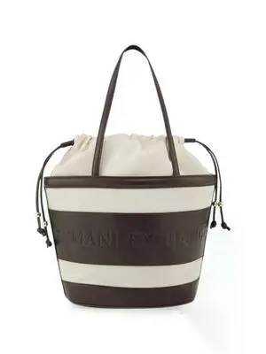 Emporio Armani Embossed Logo Drawstring Bucket Bag