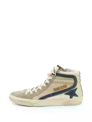 GOLDEN GOOSE Slide Distressed High-top Sneakers