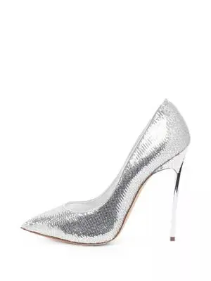 Casadei Blade Sequinned Pumps - Silver