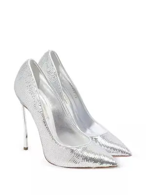 Casadei Blade Sequined Pumps - Silver