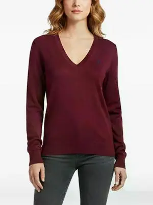 Ralph Lauren V-neck Long-sleeve Sweater - Red