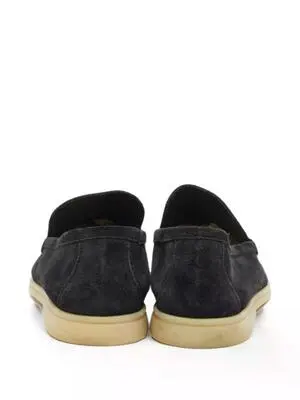 Loro Piana Suede Almond Toe Slip-on Loafers