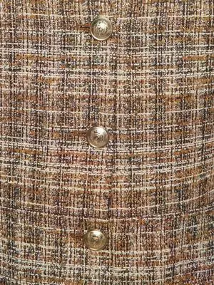 Maje Tweed Buttoned Mini Dress