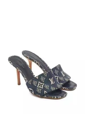 LOUIS VUITTON Since 1854 Monogram Canvas Stiletto Heeled Sandals