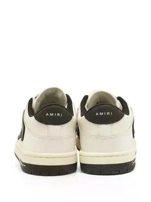 Amiri Leather Sneakers With Bone Detailing