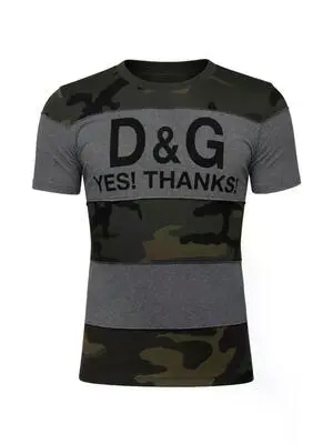 Dolce & Gabbana Camouflage-print T-shirt - Green