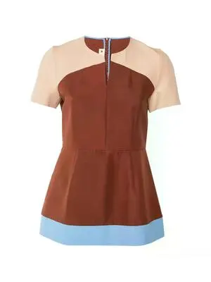 Marni Cotton Colour-block Mini Dress
