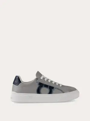 FERRAGAMO Gancini Low Cut Suede Sneaker