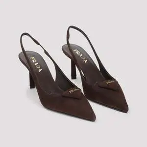 Prada Suede Leather Pumps - Brown