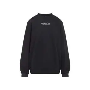 Moncler Cotton Jersey Sweatshirt With Logo Print