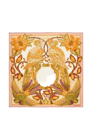 FERRAGAMO Printed Silk Foulard - Multicolor