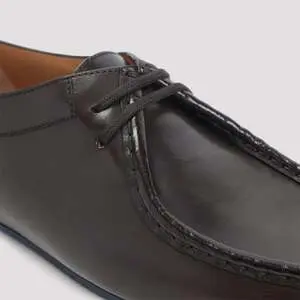 JIL SANDER Cacao Leather Lace-up Shoes