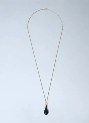 TOTEME Medium Onyx Drop Necklace - Black