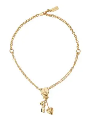 Chloé Brass Necklace With Pendant Charms - Multicolor