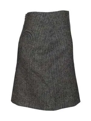 BLAZÉ MILANO Coci" Mini Skirt In Virgin Wool Blend - Gray