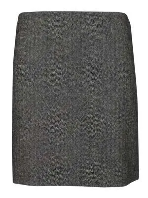 BLAZÉ MILANO Coci" Mini Skirt In Virgin Wool Blend - Gray