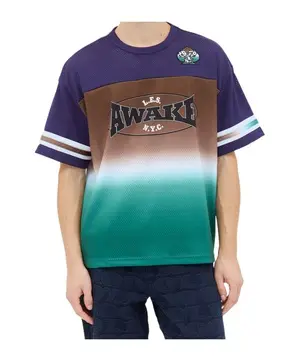 AWAKE Les Football T-shirt - Brown Multi