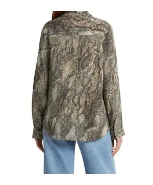 Guess Long Sleeve Python Print Shirt