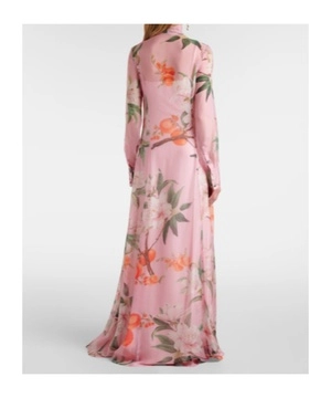 LEO Lilith Bow Detail Floral Chiffon Maxi Dress