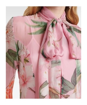 LEO Lilith Bow Detail Floral Chiffon Maxi Dress