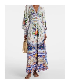 Camilla Printed Silk Crêpe Maxi Dress