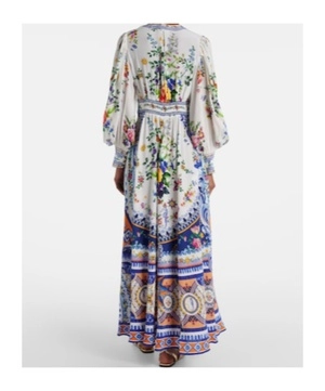 Camilla Printed Silk Crêpe Maxi Dress