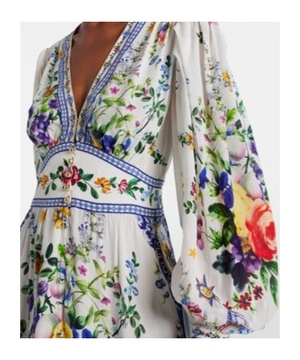 Camilla Printed Silk Crêpe Maxi Dress