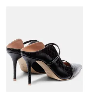 MALONE SOULIERS Maureen 85 Croc-effect Leather Pumps
