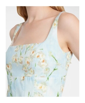 EMILIA WICKSTEAD Mona Floral Cotton Midi Dress - Blue