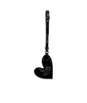 DIESEL® Play Mirror Heart-shaped Keyring - Black