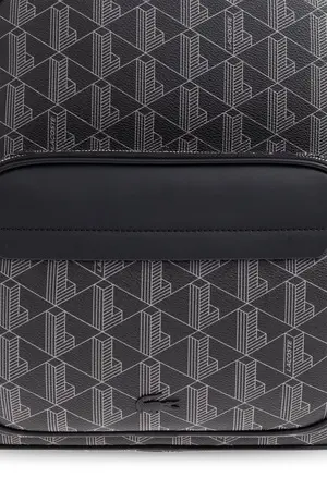 Lacoste Geometric Letter Pattern Backpack