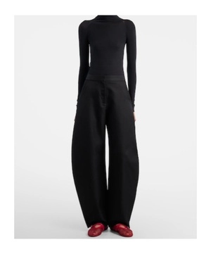 Alaïa Fishnet And Patent Leather Mary Jane Flats
