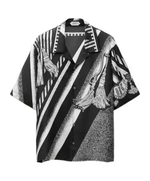 Versace Printed Silk Twill Shirt