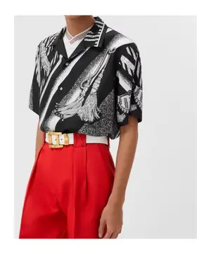 Versace Printed Silk Twill Shirt