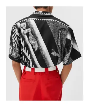 Versace Printed Silk Twill Shirt