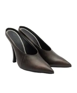 Magda Butrym Leather Mules With Curved Heel