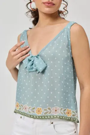 REISTOR Bow Tie Camisole Top