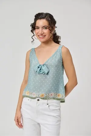 REISTOR Bow Tie Camisole Top