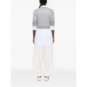 Alexander Wang Grey Wool Blend Crew Neck Jumper