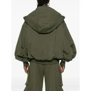 Attico Olive Cotton Hoodie
