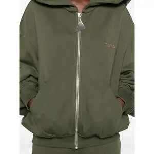 Attico Olive Cotton Hoodie