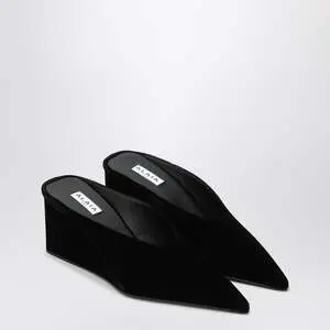 Alaïa Velvet Wedge Mules
