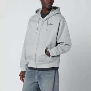AWAKE NY Logo Print Zip-up Hoodie