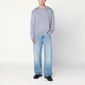 AMI Paris Crew Neck Wool Silk Sweater