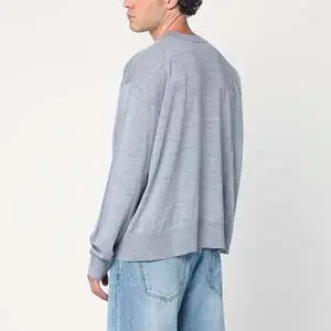 AMI Paris Crew Neck Wool Silk Sweater