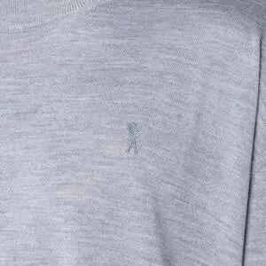 AMI Paris Crew Neck Wool Silk Sweater