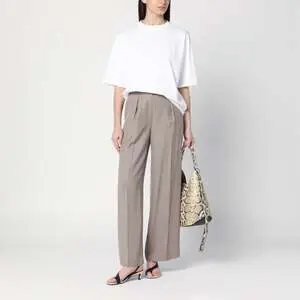 Calvin Klein Ash Grey Linen Blend Trousers