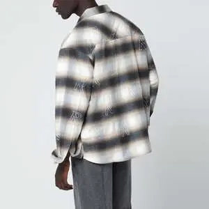 REPRESENT Milk-colored Flannel Checked Shirt