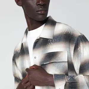 REPRESENT Milk-colored Flannel Checked Shirt